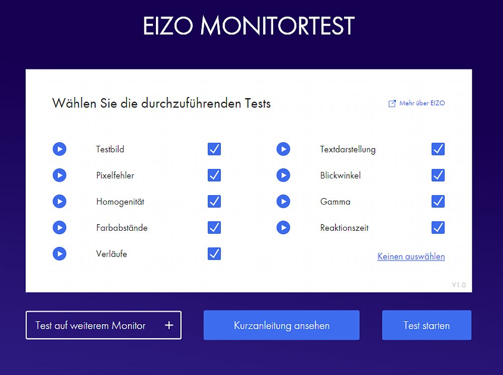 Eizo stellt kostenlosen Monitortest bereit - digitalkamera.de - Meldung